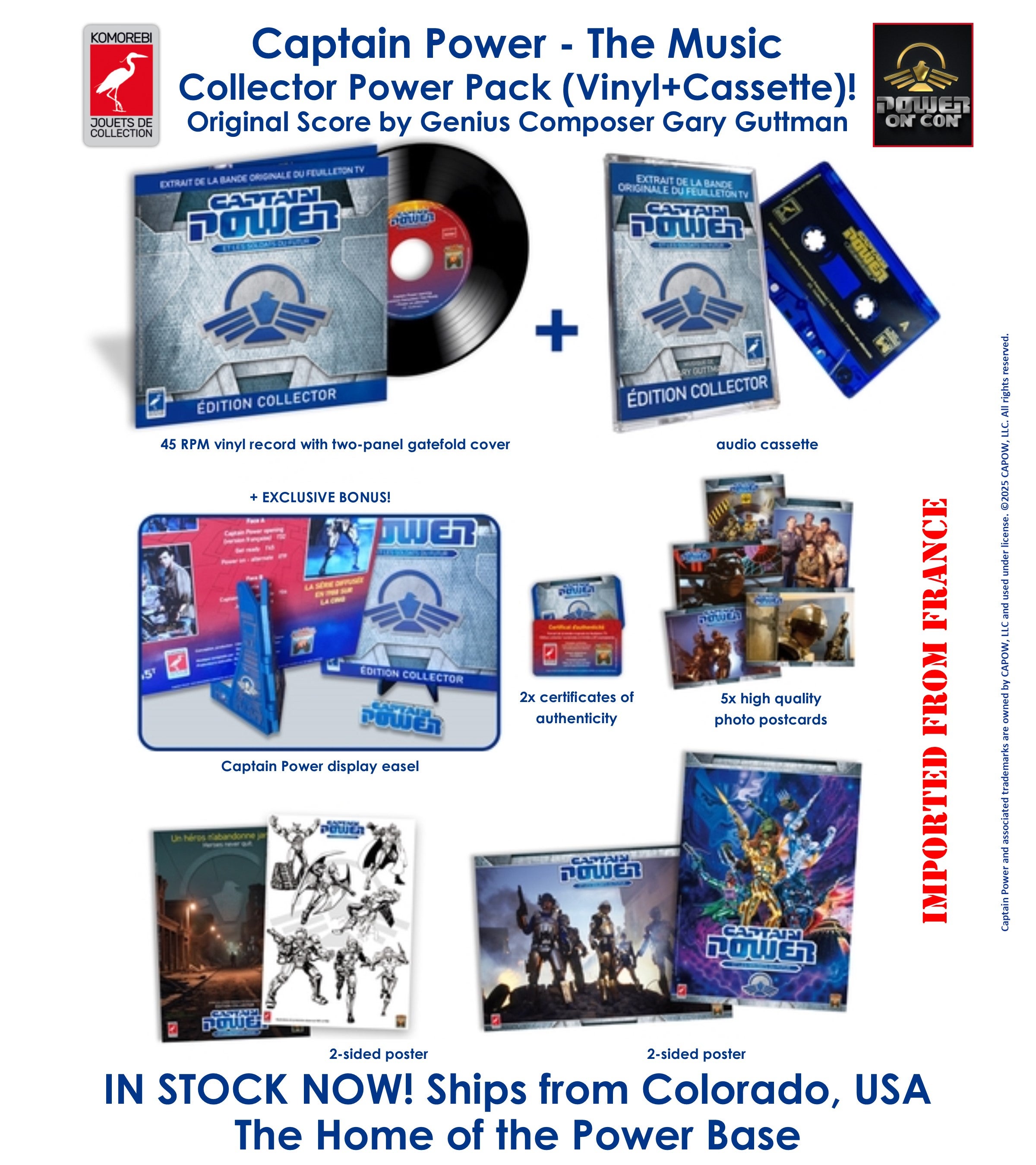 Official Captain Power-The Music-Collector Power Pack (Vinyl+Cassette ...