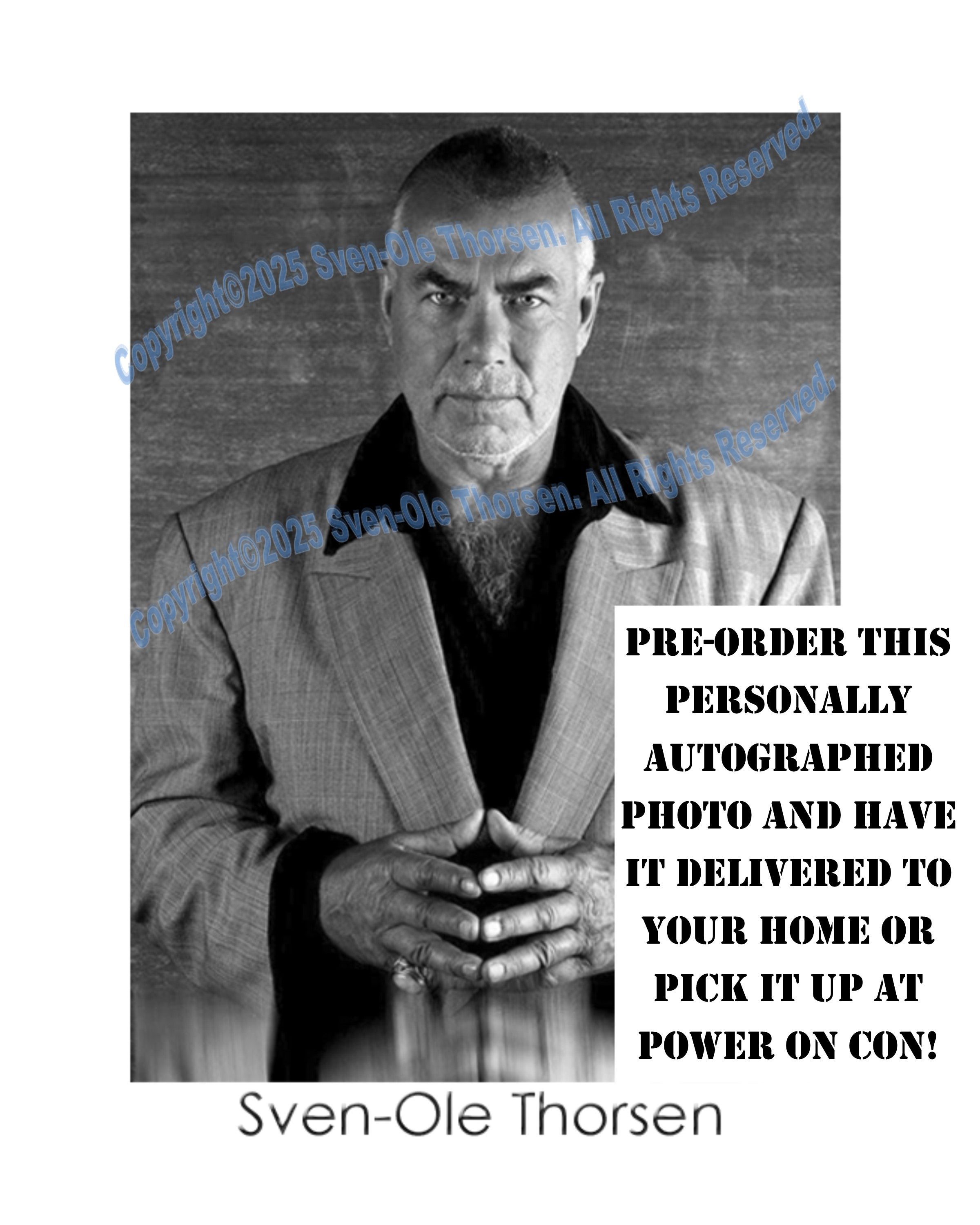 Sven-Ole Thorsen Authentic Autograph ('Portrait') 8"x10" Photo | Power ...